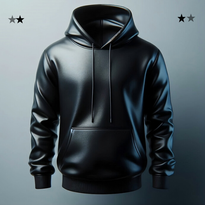 Black Modern And Minimal Quality Leather Hood Template | PosterMyWall