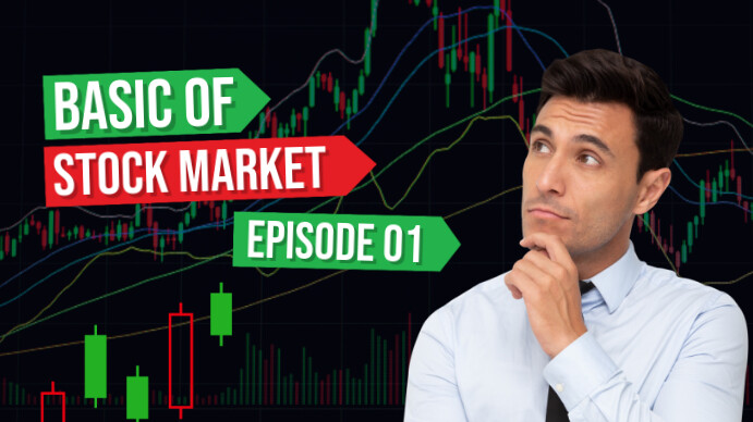 Copy of Black Modern Bold Stock Market Tutorial YouTube Thumbnail | PosterMyWall