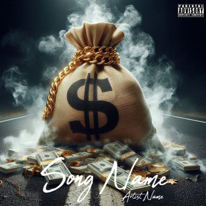 Black Money Bag Mixtape Album Cover Album Cover Template | PosterMyWall