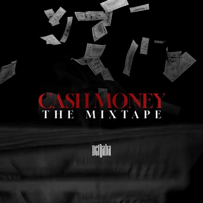 Copy of Black Money Dollar Flying Cash Rap Hip-Hop Mixtape Cover ...