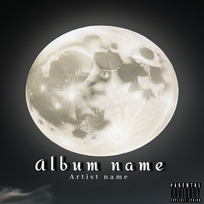 Black Moon shining Album Cover Template | PosterMyWall
