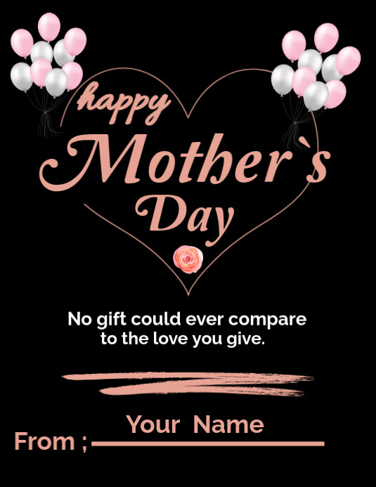 Black Mothers Day , Mothers Day Flyer (us Letter) Template | PosterMyWall