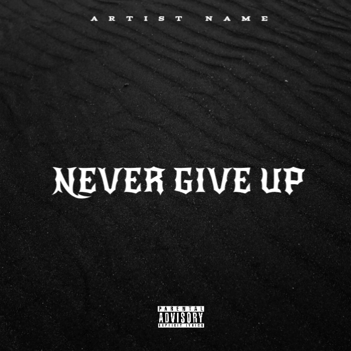 Black Motivational Album Cover Album Cover Template | PosterMyWall