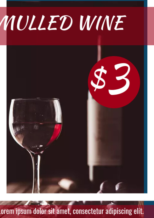 Black Mulled Wine Ad A4 Template | PosterMyWall