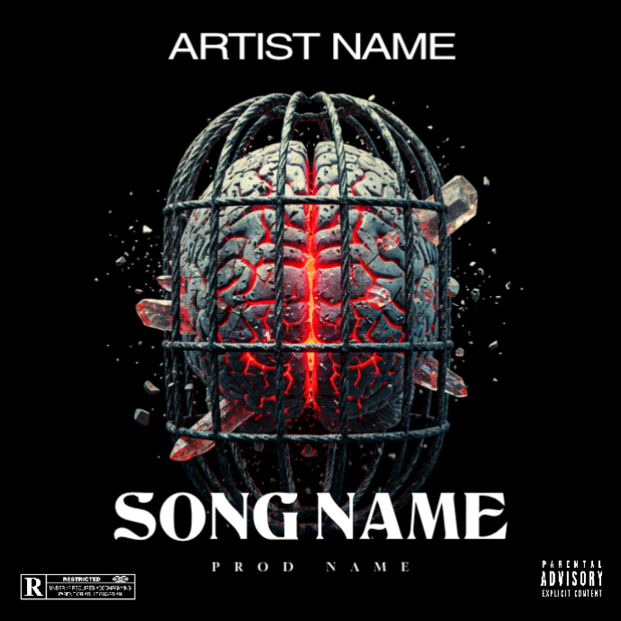 Black Music Album Cover mind hot fire Template | PosterMyWall