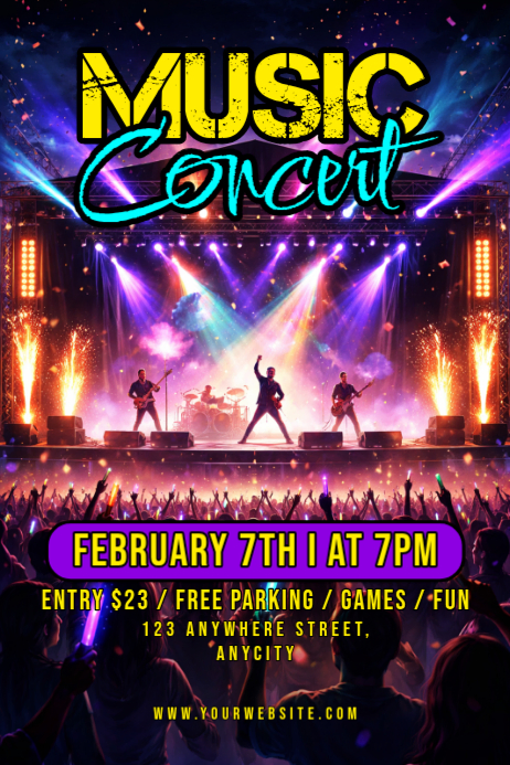 Plantilla de Black Music Concert Poster | PosterMyWall