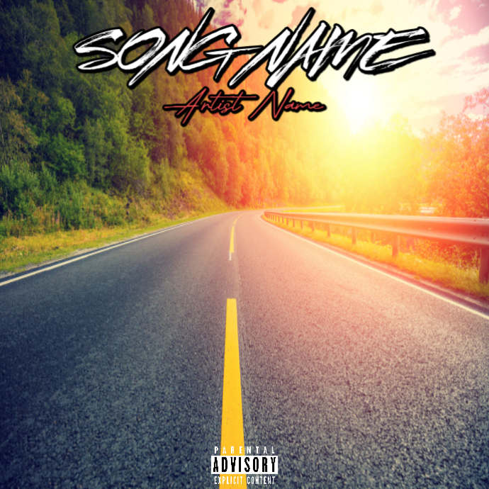 Black Music road Album Cover Template | PosterMyWall