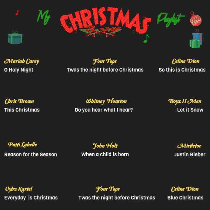 Copy of My Christmas Playlist | PosterMyWall