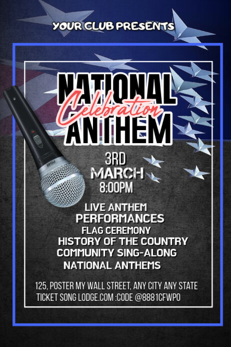 Plantilla de Black National Anthem Celebration Poster | PosterMyWall