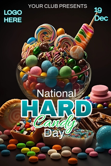 Black National Hard Candy Day Poster Template | PosterMyWall