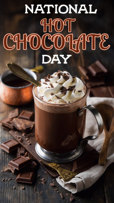 Black National Hot Chocolate Day Instagram Story Template | PosterMyWall