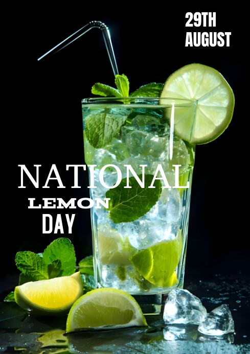 Black National Lemon Day A4 Template | PosterMyWall