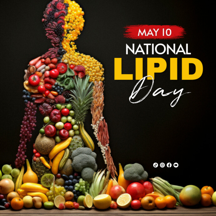Black National Lipid Day Instagram Post Template | PosterMyWall