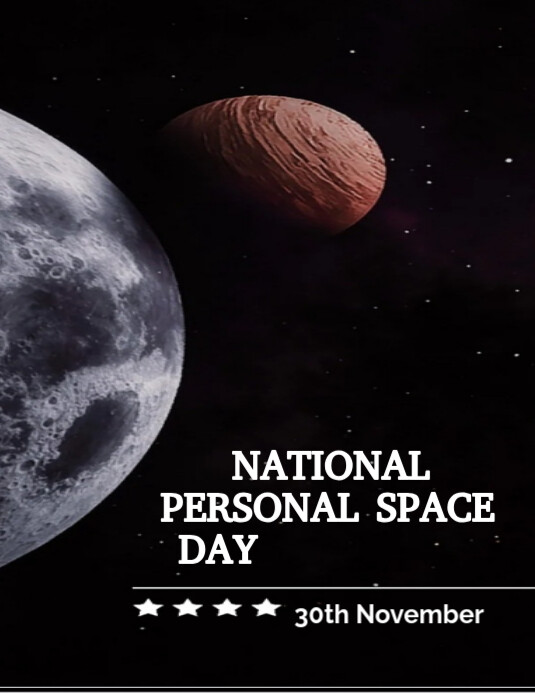 Black National Personal Space Day Flyer (us Letter) Modelo | PosterMyWall