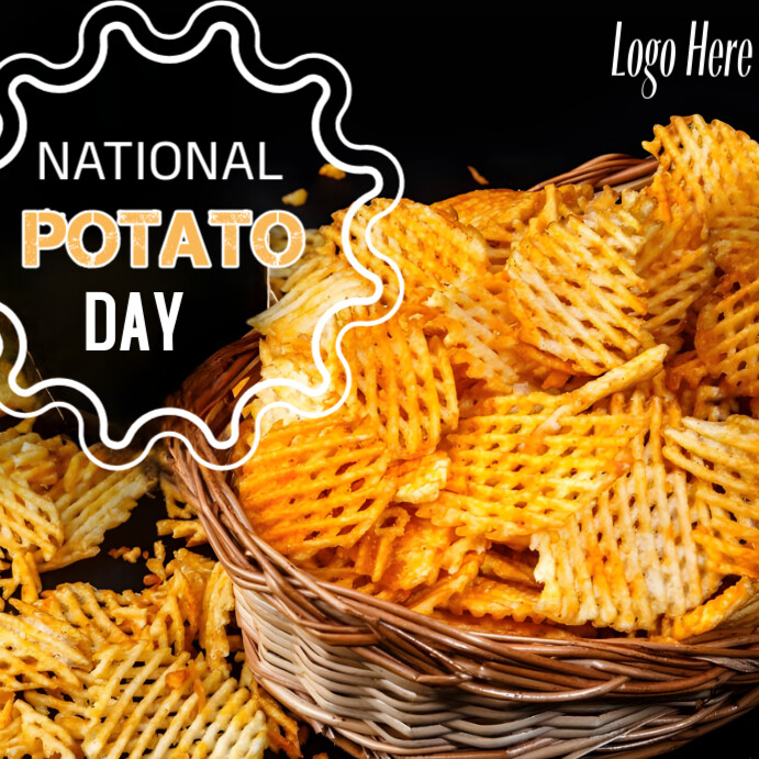 Black National Potato Day Instagram Post Template | PosterMyWall