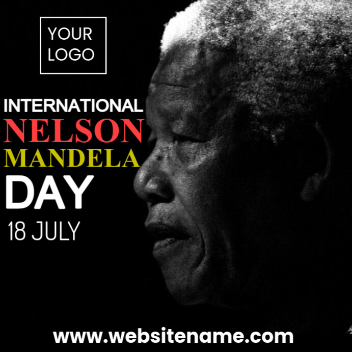 Plantilla de Black Nelson Mandela International Day Instagram Post ...