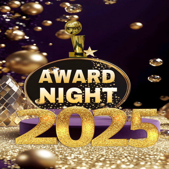 Black Neon Award Night Celebration Design Instagram Post Template ...