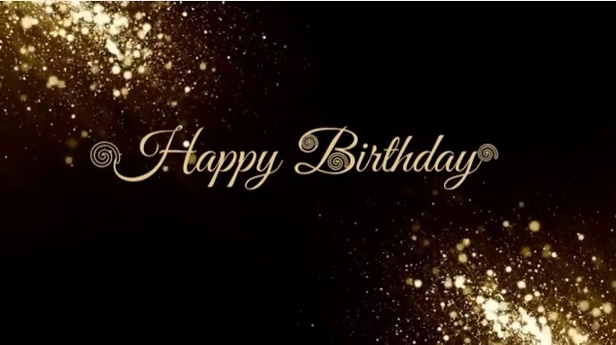 Black Neon birthday Digital Display (16:9) Template | PosterMyWall