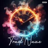 Black Alone Clock Mixtape Album Cover Album Cover Template | PosterMyWall