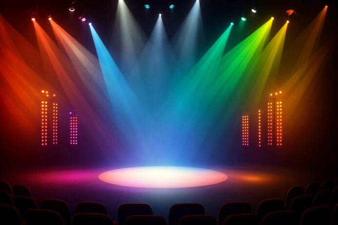 Copy of Black Neon Concert Stage Poster | PosterMyWall