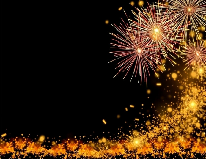 Black Neon Fireworks Background Flyer (us Letter) Template | PosterMyWall