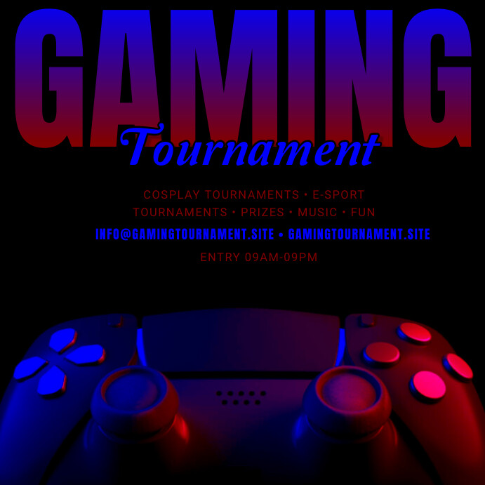 Modèle Black Neon Gaming Instagram Post | PosterMyWall