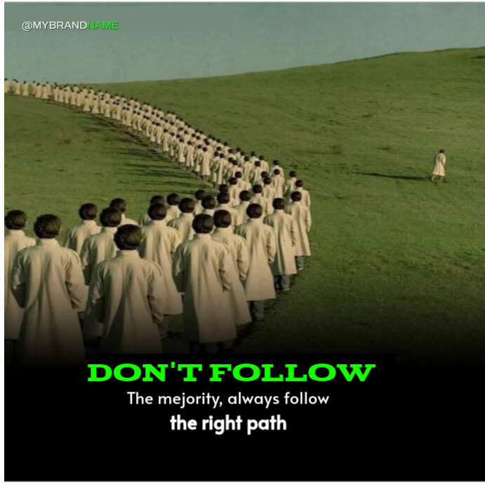 Black Neon Inspirational Quote Instagram Post Template | PosterMyWall