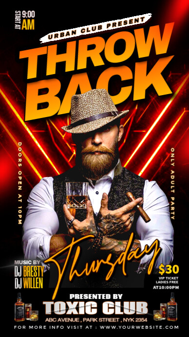 Plantilla de Black Neon Latin Afro Beats Party Flyer Instagram Story ...