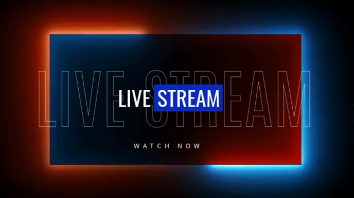 Copy of Black Neon Live Stream Digital Display (16:9) | PosterMyWall