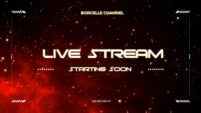 Black Neon Live Stream Starting Soon Digital Display (16:9) Template ...
