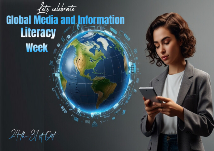 Black Neon Modern Global Media And Information Literacy Week A4 ...