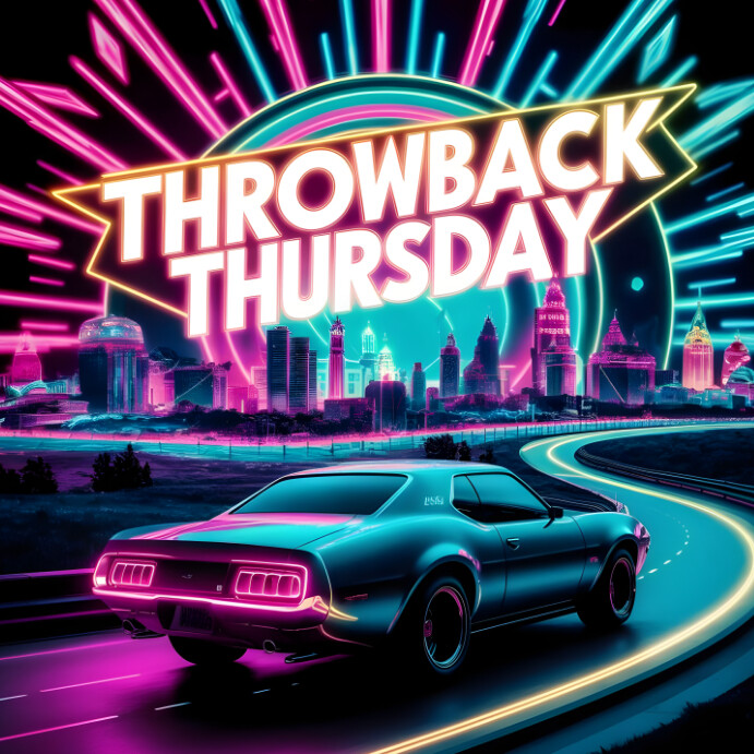 Black Neon Neon Throwback Thursday Posters In Template | PosterMyWall
