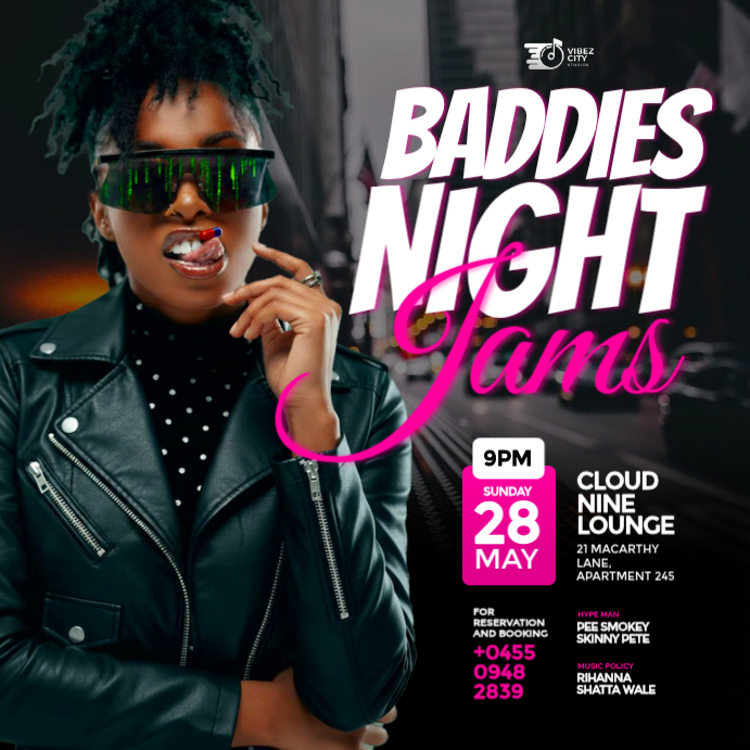 Black Neon Night club Event Instagram Post Template | PosterMyWall