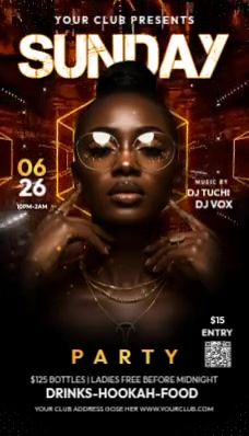 Plantilla de Black Neon Party Flyer Business Card | PosterMyWall