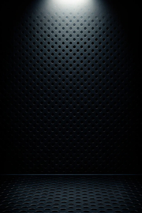 Black Neon Perforated Metal Grid Spotlight Poster Template | PosterMyWall