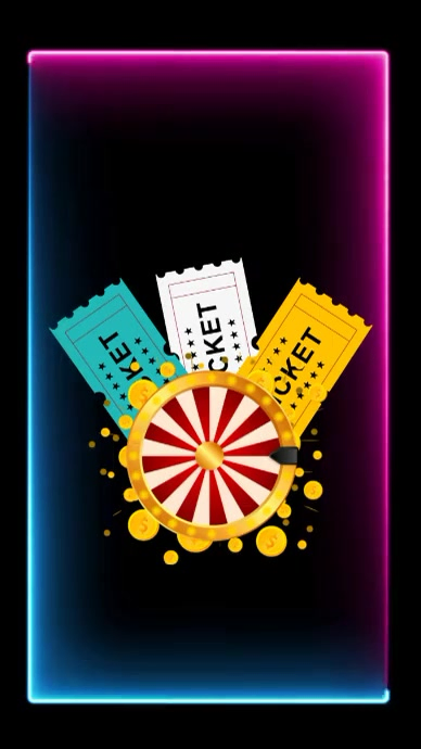Black Neon Raffle Ticket Contest Video Instagram Story Template ...