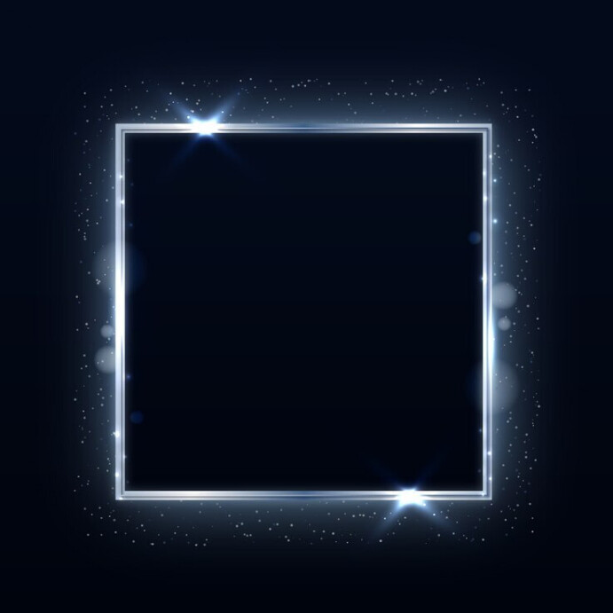 Black Neon Realistic Silver Frame Design Instagram Post Template | PosterMyWall