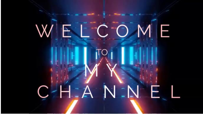 Black Neon Red And Blue Neon Welcome To My Channel Youtube Thumbnail ...