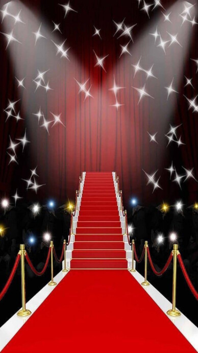 Black Neon Red Carpet Stage Instagram Story Template | PosterMyWall