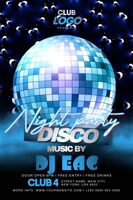 Copy of Black Neon Retro Disco Video, Poster | PosterMyWall