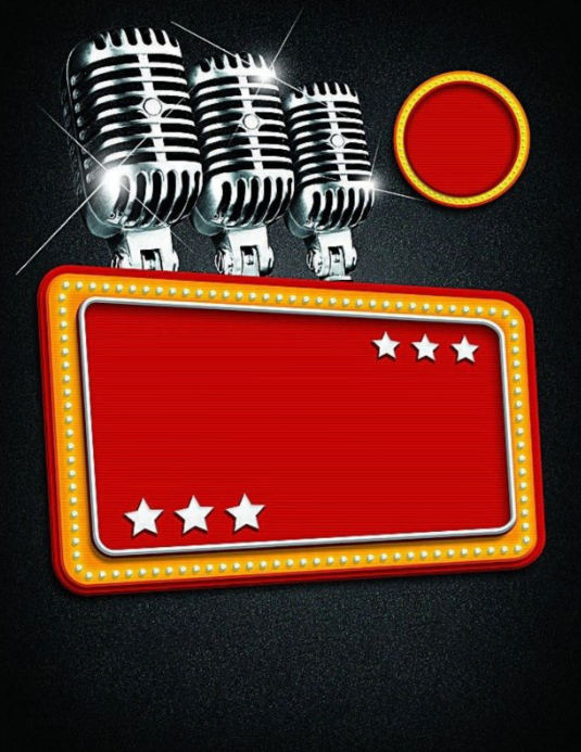 Black Neon Retro Music Show Billboard Flyer (us Letter) Template ...