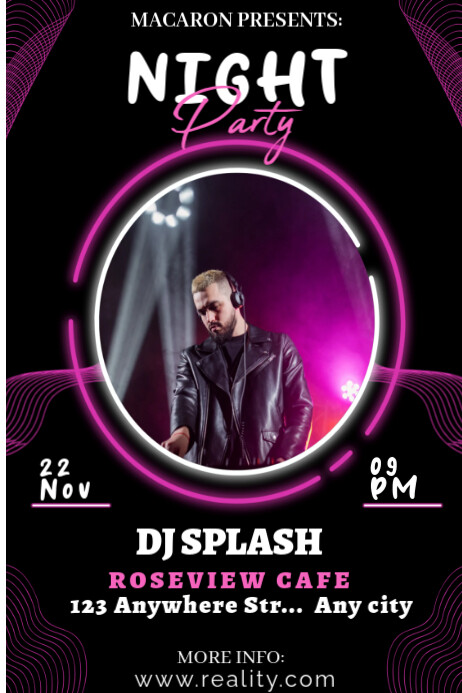 Black Neon Tgif Poster Templat | PosterMyWall