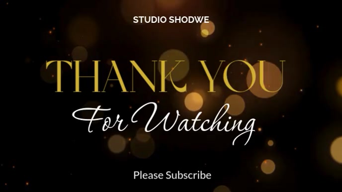 Black Neon Thank You For Watching Digital Display (16:9) Template ...
