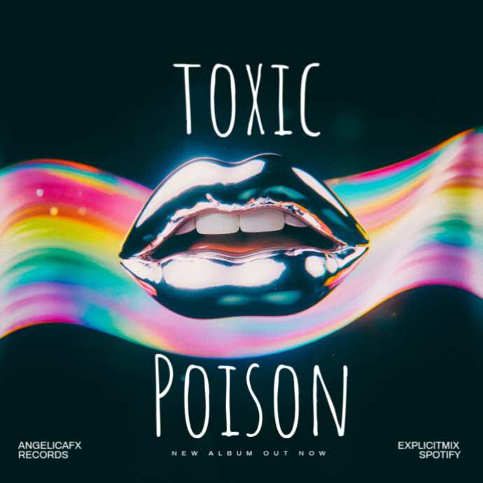 Black Neon Toxic Poison Album Artwork Album Cover Template | PosterMyWall