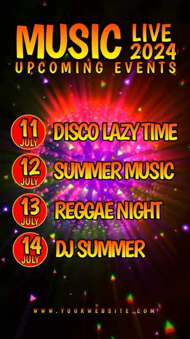 Black Neon Upcoming Events Reel Instagram Template | PosterMyWall