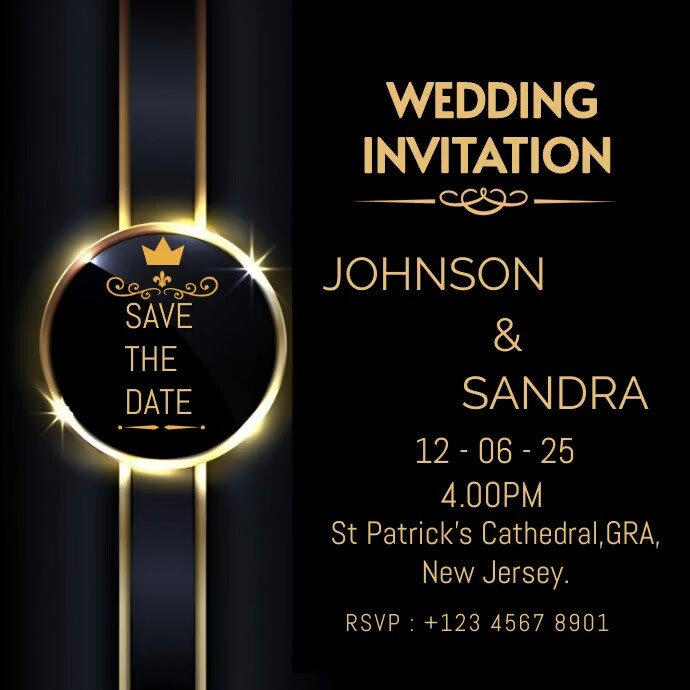 Neon Wedding Invitations Wedding Neon Invitation Card. Vector. Thin