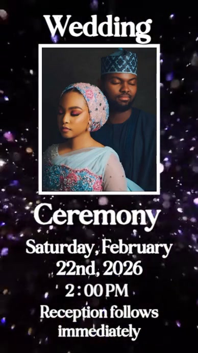 Black Neon Wedding Invitation Instagram Story Template | PosterMyWall