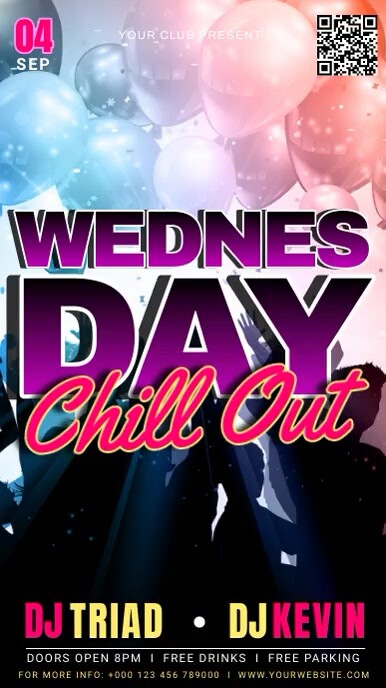 Plantilla de Black Neon Wednesday Chillout Reel Instagram | PosterMyWall