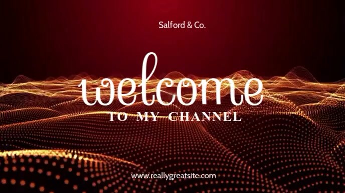 Black Neon Welcome To My Channel Digital Display (16:9) Template ...