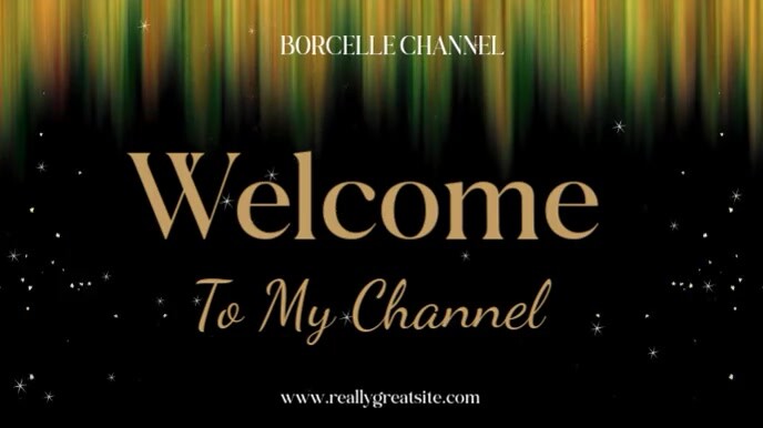 Black Neon Welcome To My Channel Digital Display (16:9) Template ...